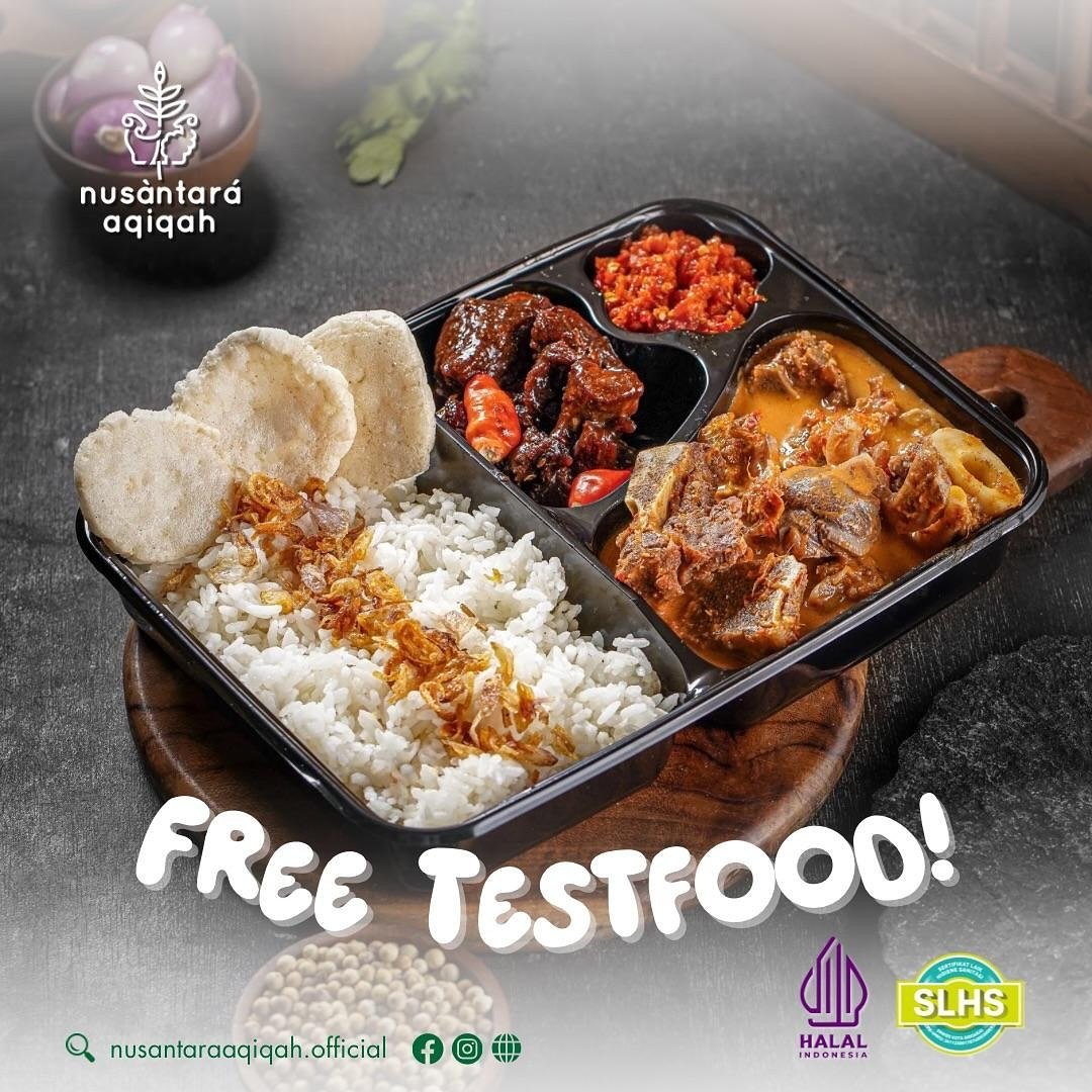 Nusantara aqiqah menyediakan tester makanan Gratis - nusantara aqiqah